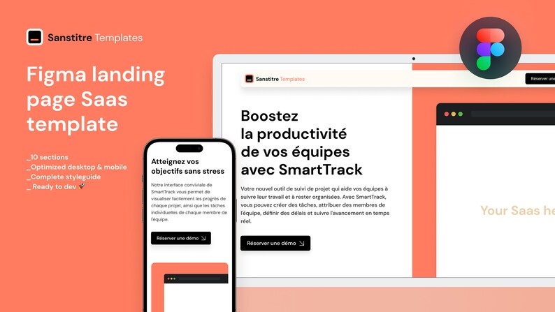 Figma Landing Page Saas Template - Etsy