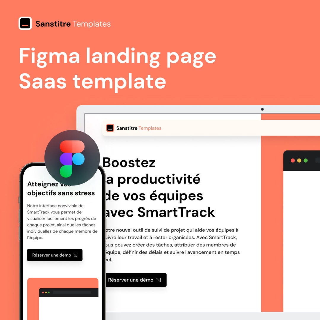 Figma Landing Page Saas Template - Etsy
