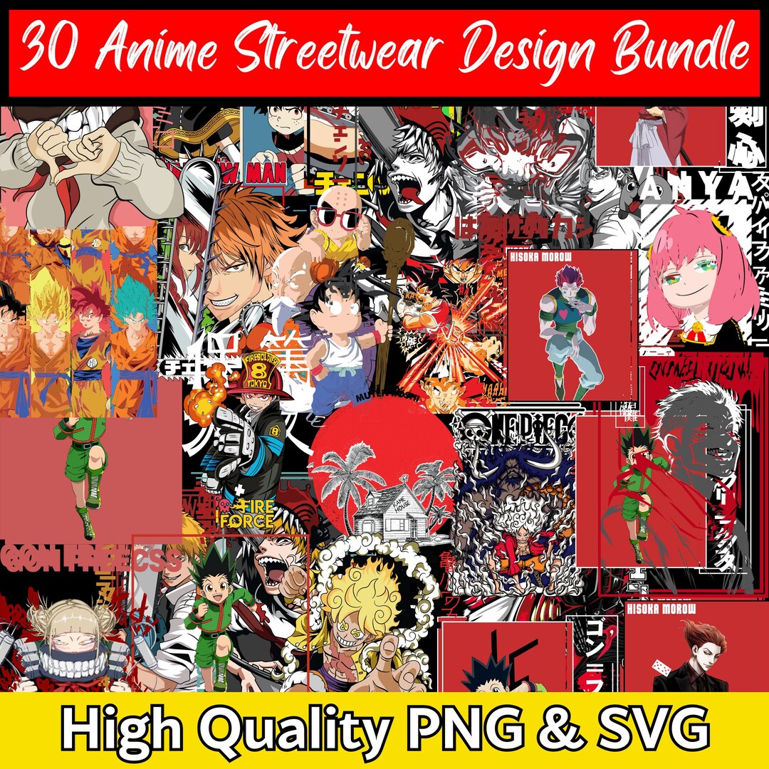 30 Anime Design Bundle Instant Download Digital Download - Etsy