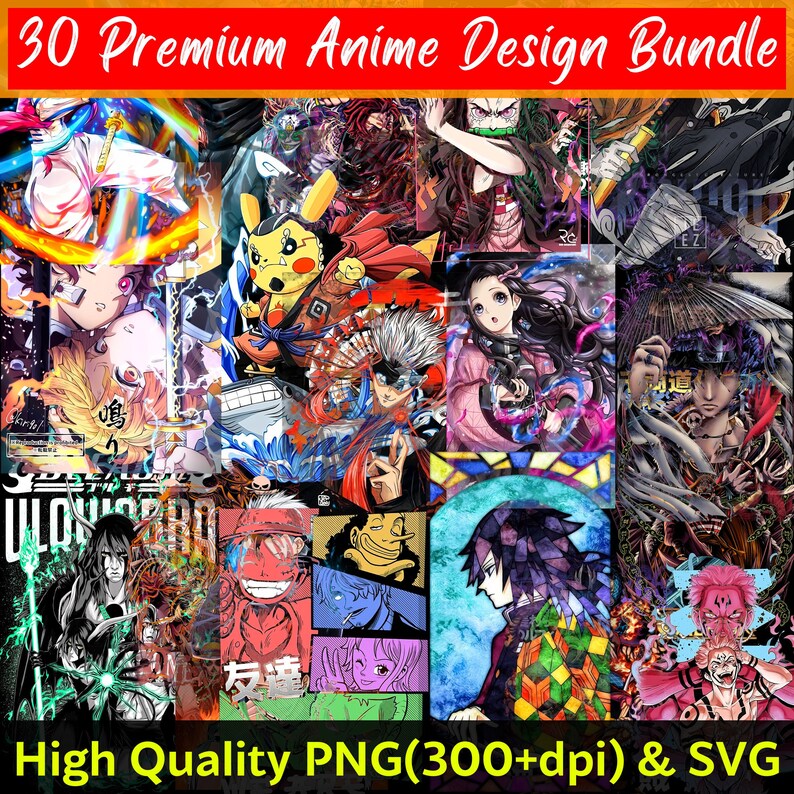 30 Anime Design Bundle Urban Design Png Design Bundle - Etsy Australia
