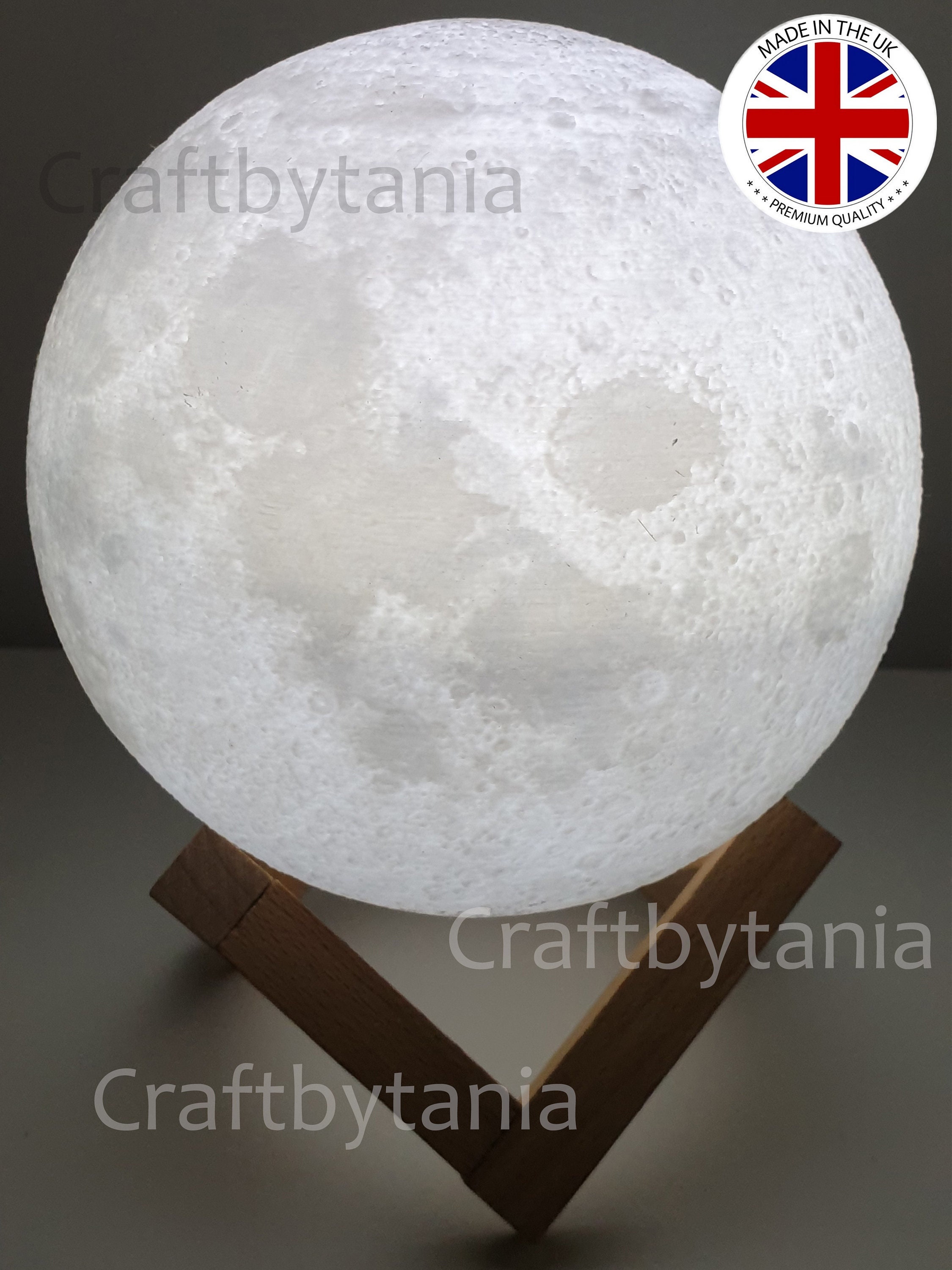 Original 3d Moon Lamp / Custom Size Moon Night Light Lamp / 3D Printed ...