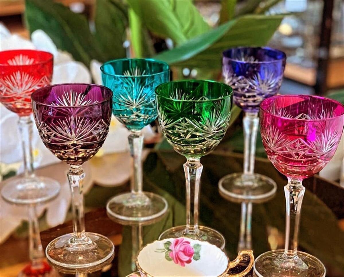 Colored Crystal Glassware