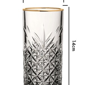 Gold Rimmed Cocktail Glasses Handmade Glassware and Barware Vintage ...