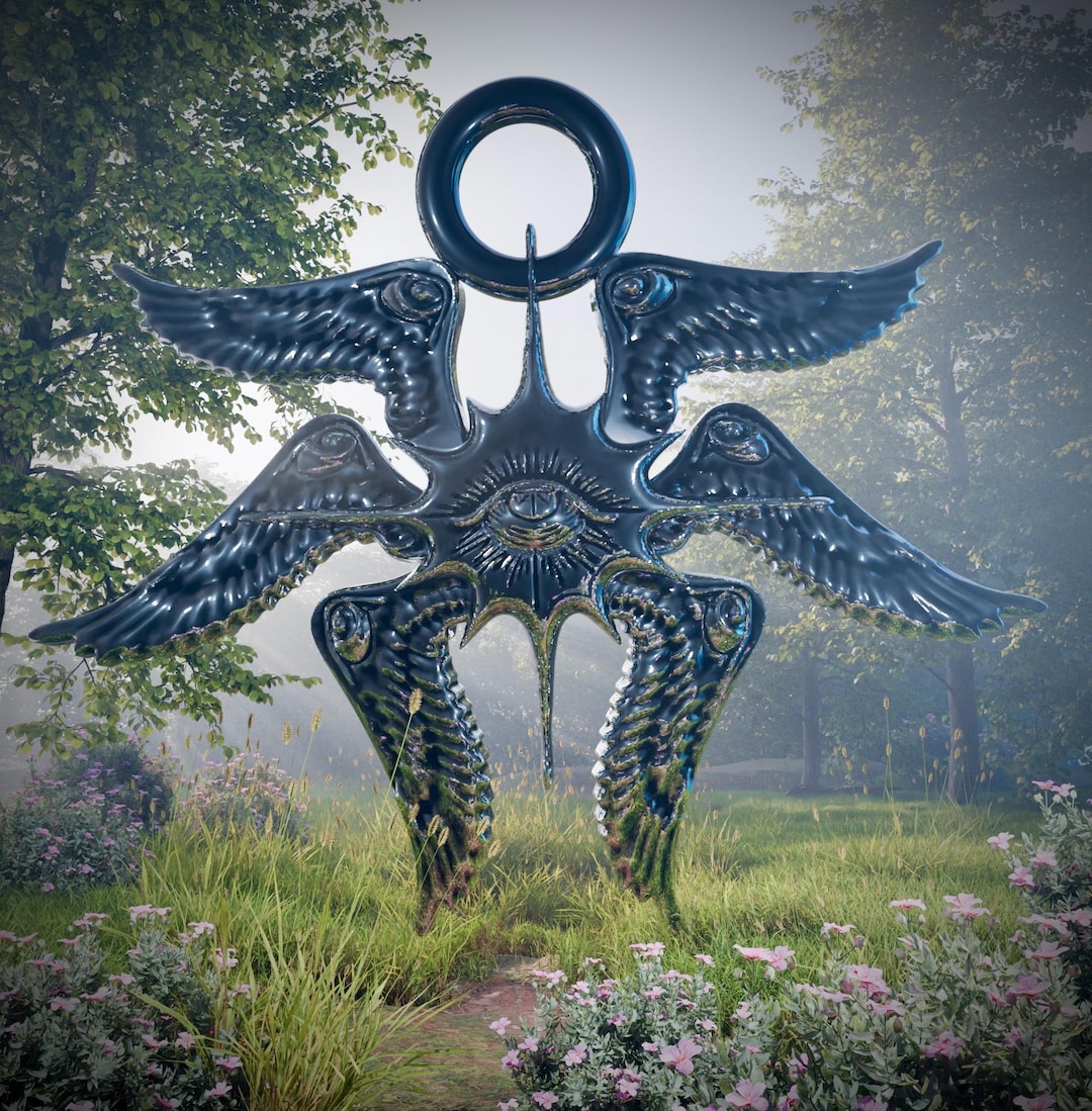 Realistic Seraphim Biblically Accurate Angel Pendant Solid 925 Sterling ...