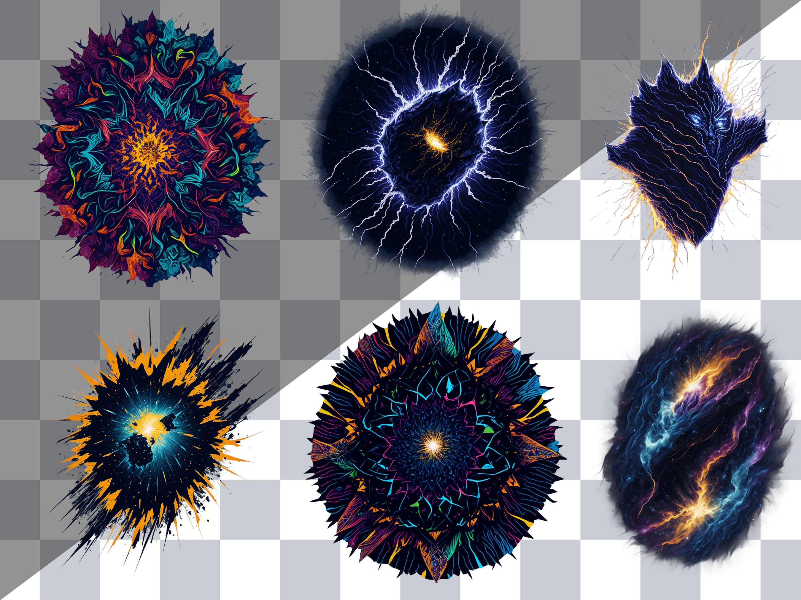 Supernova Clipart Alien PNG SVG Ilustraciones del espacio - Etsy México