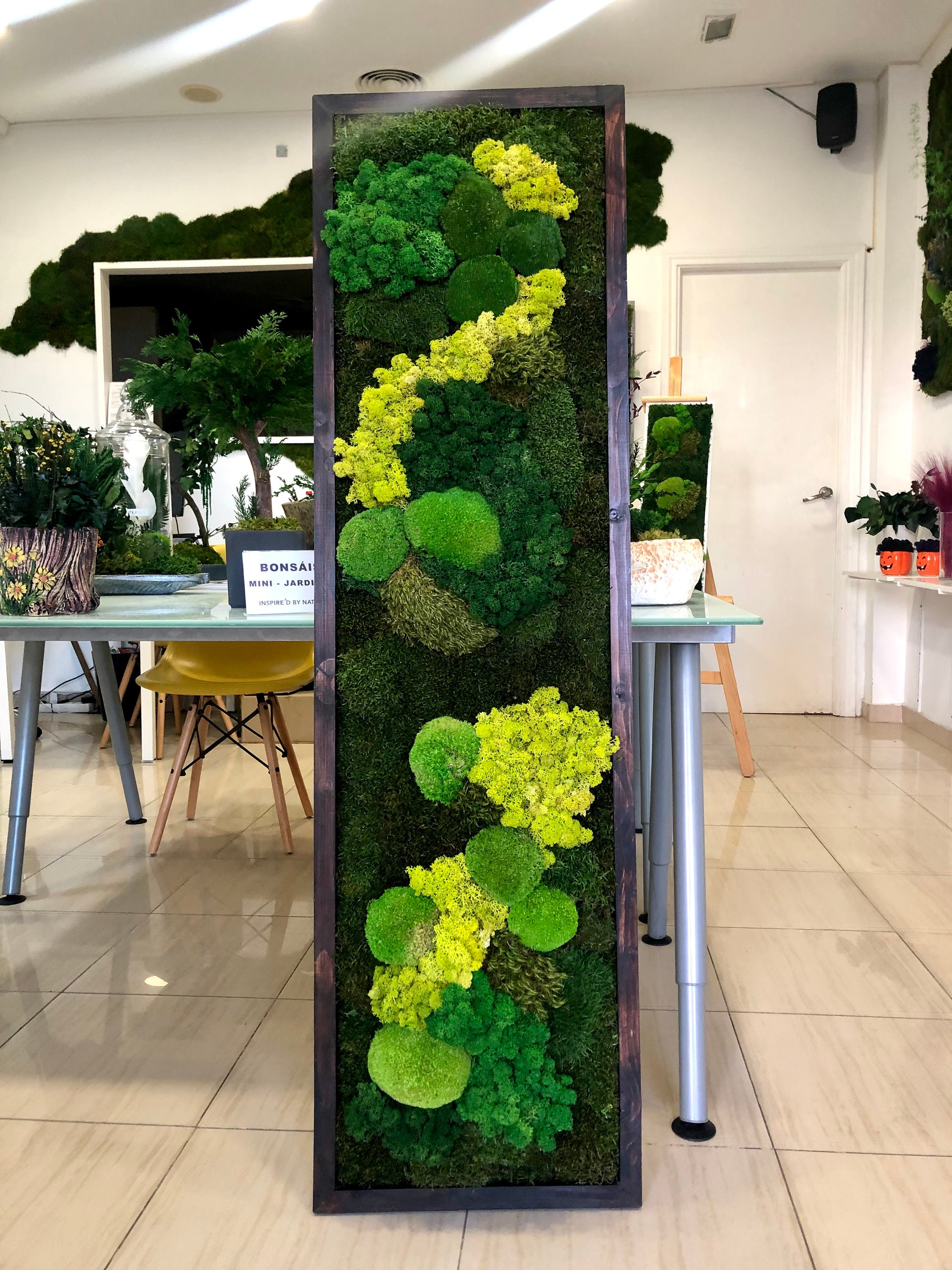 Moss Wall Art, Designer Painting With Preserved Moss, Reindeer Moss and ...