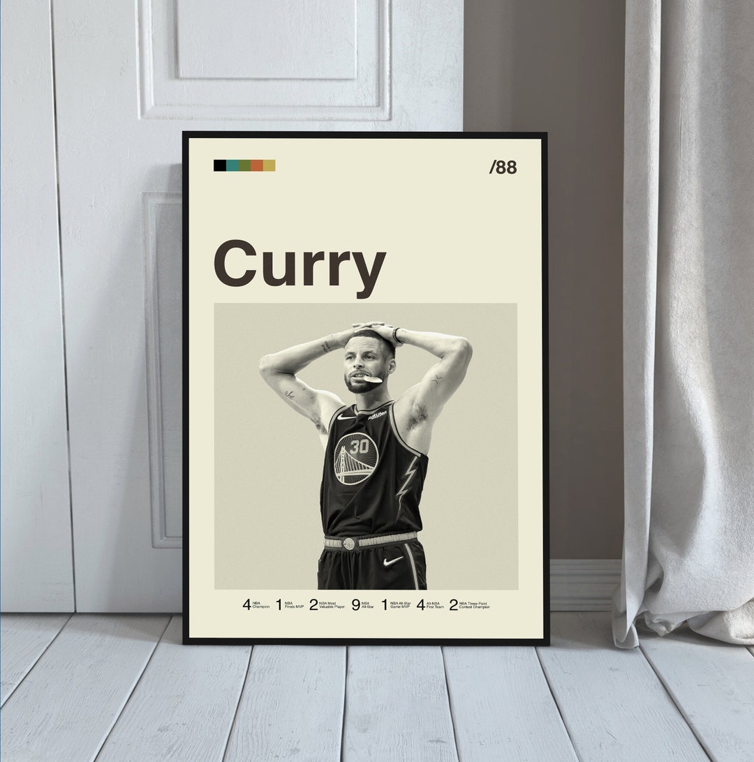 Steph Curry Poster Golden State Warriors NBA Poster - Etsy