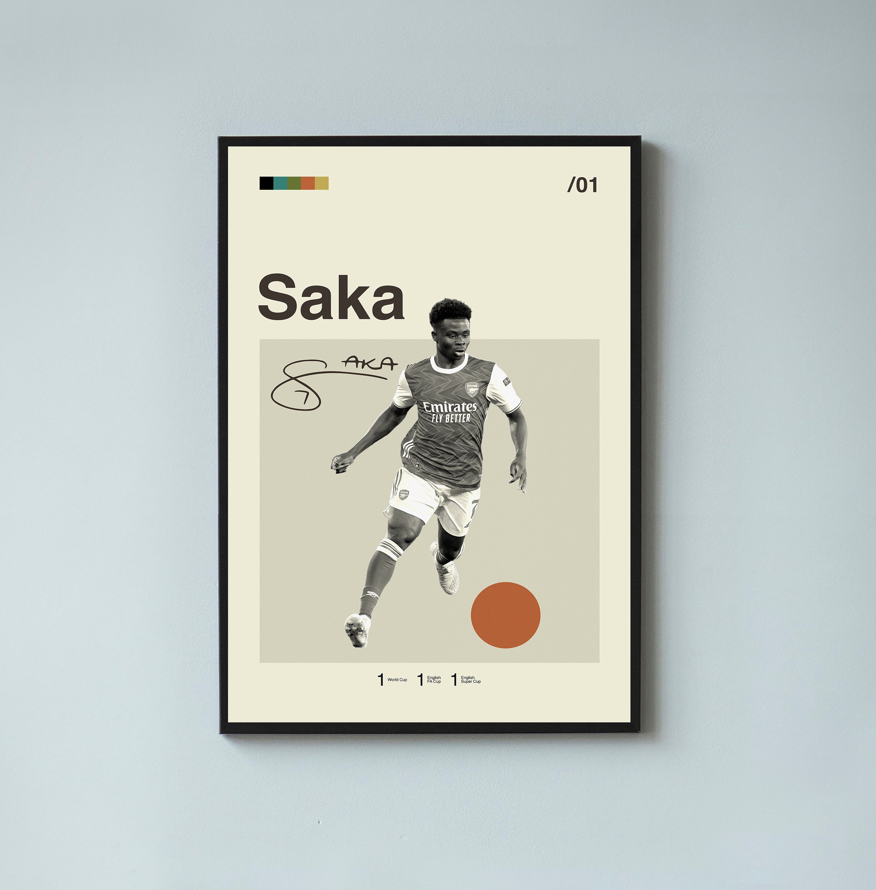 Bukayo Saka Poster England Soccer Arsenal FC Soccer Gift - Etsy