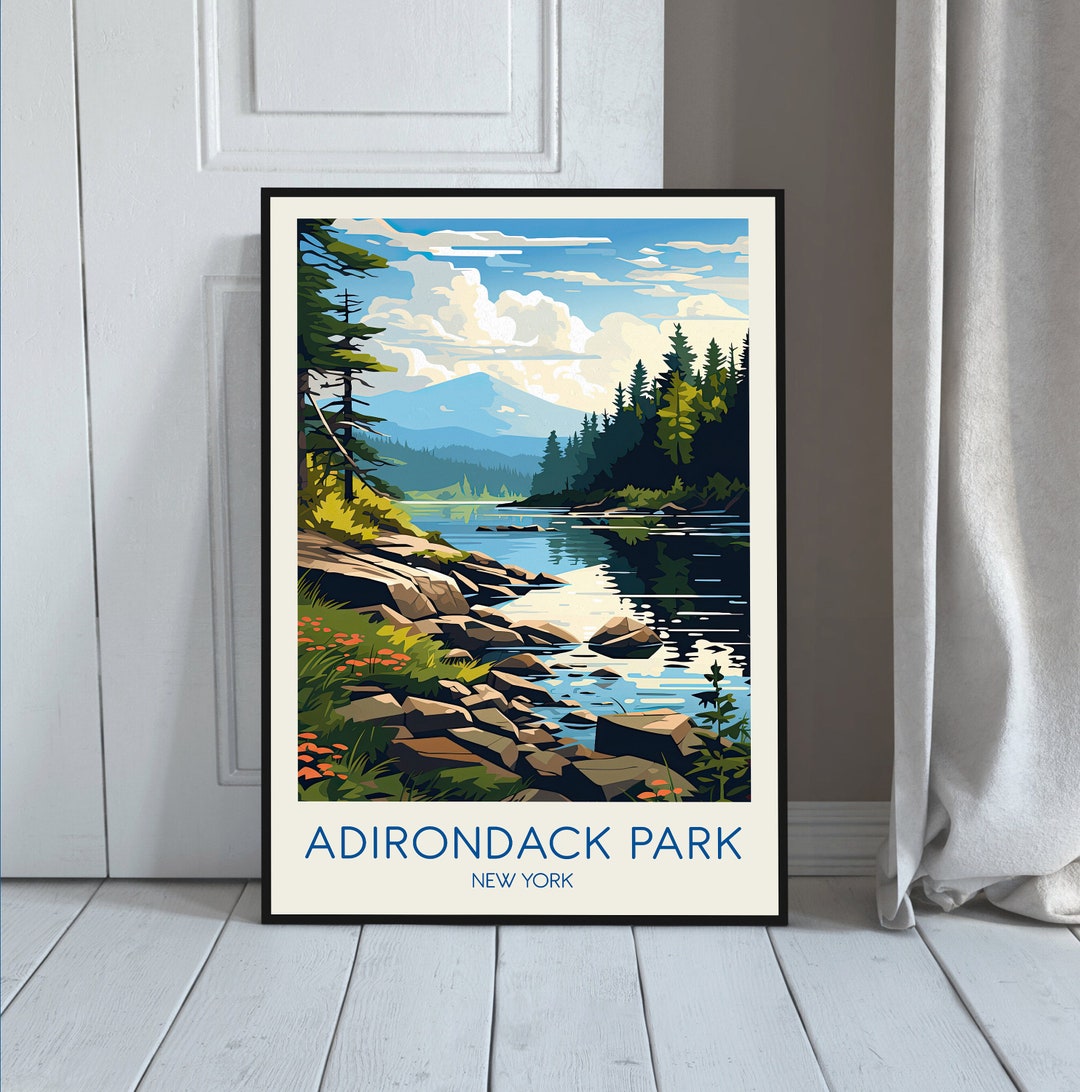 Adirondack Park Poster Adirondack Park Art New York Art - Etsy