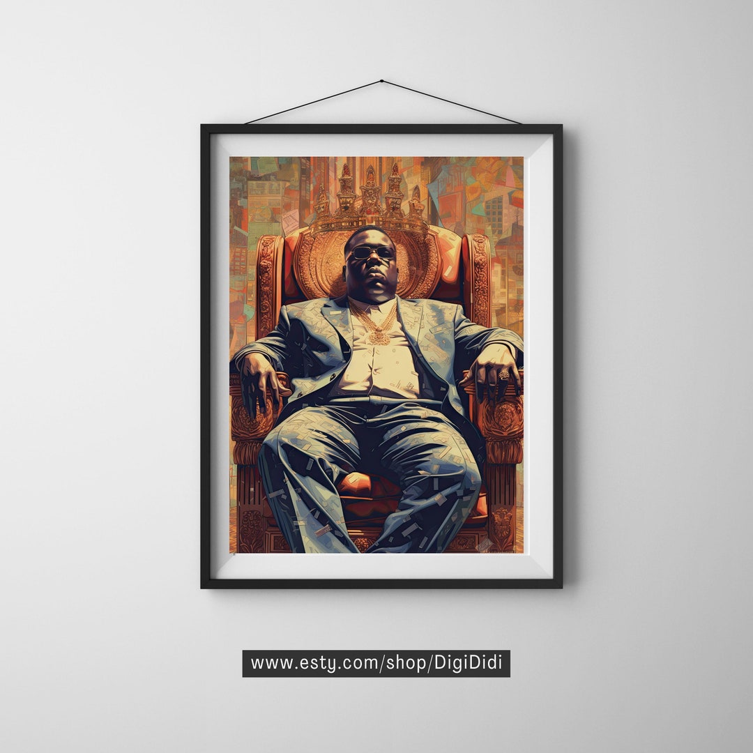 The Notorious BIG Print Digital Download Wall Art Biggie - Etsy