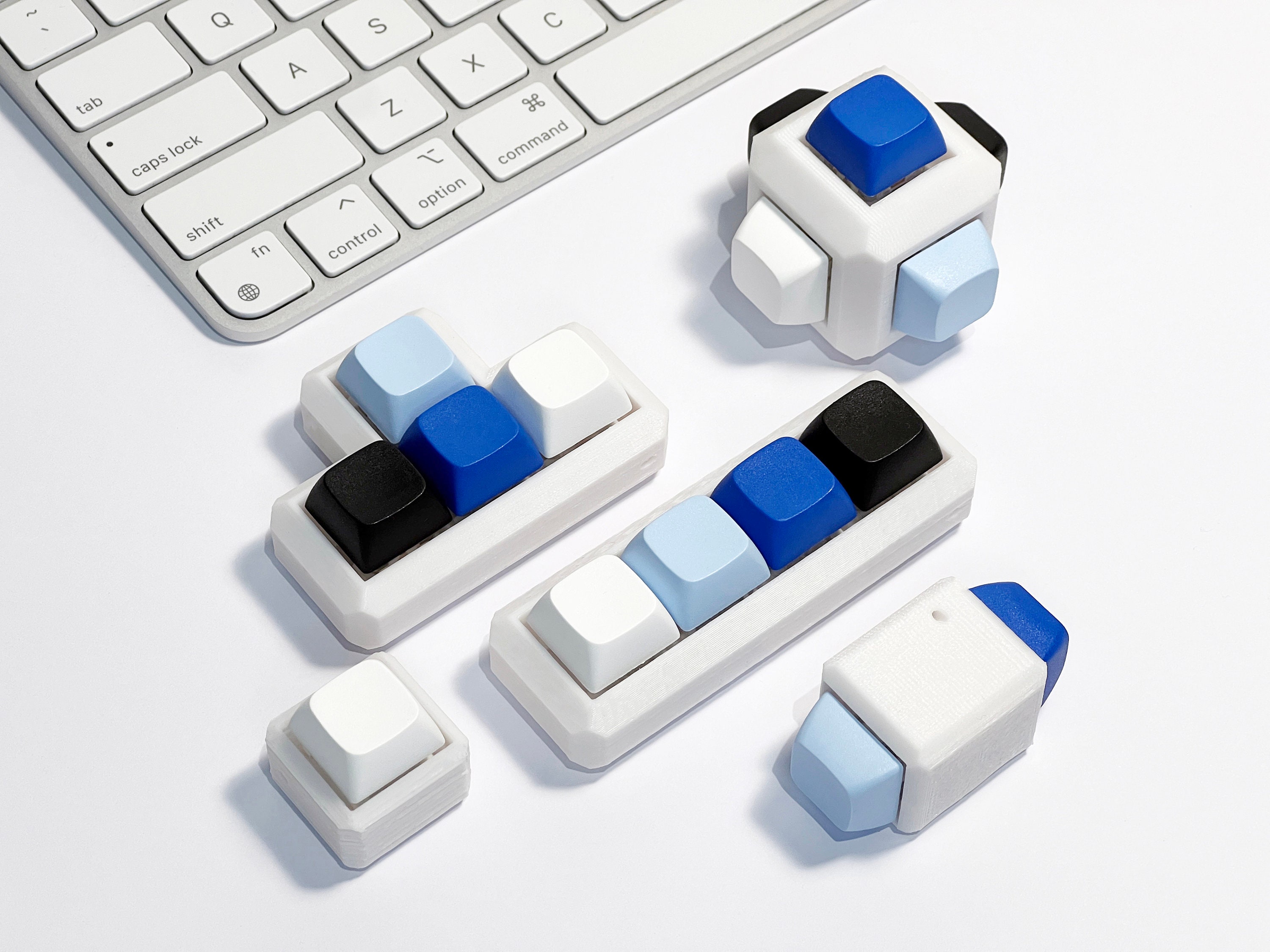 Wave Mechanical Fidgets, Blue Keycaps, Anxiety Stress Relief - Etsy ...