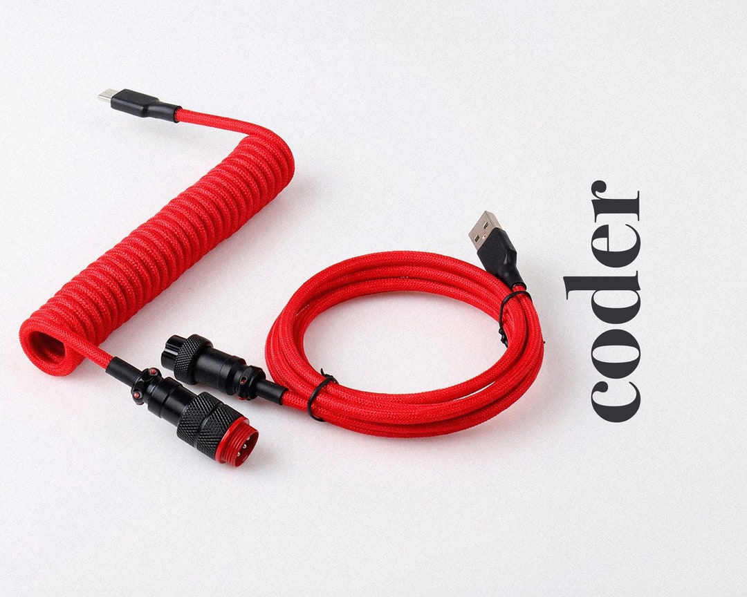 Coder Custom Coiled Mechanical Keyboard Cable for GMK Theme Keyboards ...