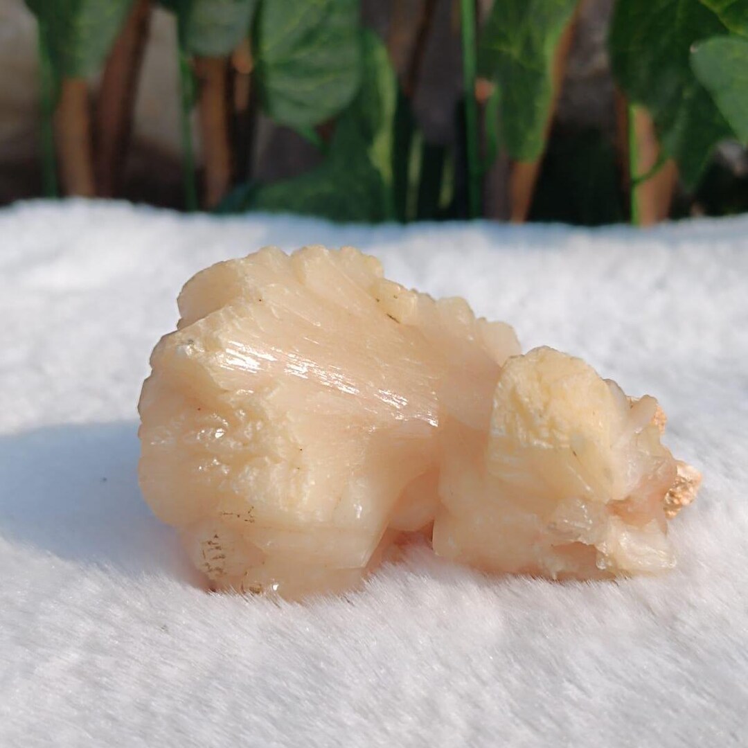 Stilbite Crystal Cluster With Apophyllite | Zeolite Specimen, India - Etsy