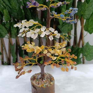 7 Chakra Gemstone Tree With 300 Healing Crystals | 10-12" Handmade ...