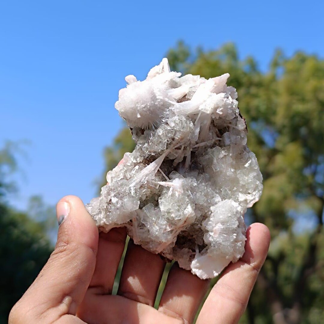 Apophyllite Quartz With Stillbite Crystal Cluster | Natural Healing ...