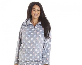 Womens Multi Coloured Spot Print Supersoft Grey Onesie - Etsy