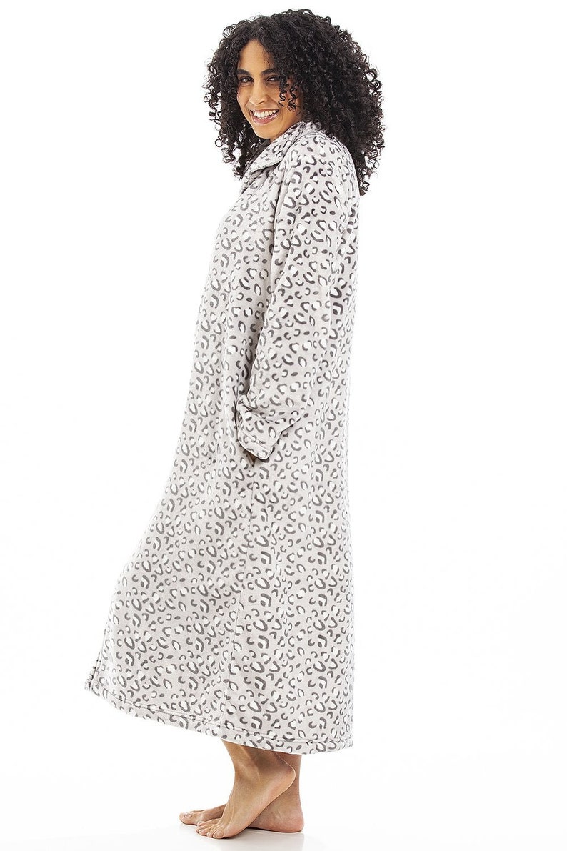 Womens Supersoft Fleece Zip up Animal Print Robes - Etsy