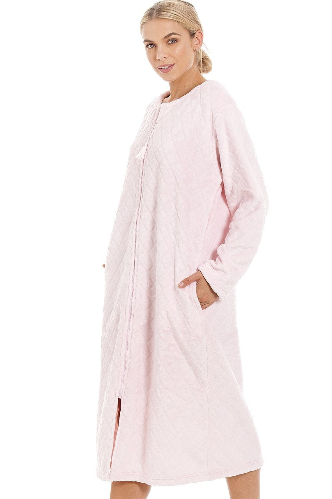 Womens Supersoft Zip up Diamond Print Housecoat - Etsy