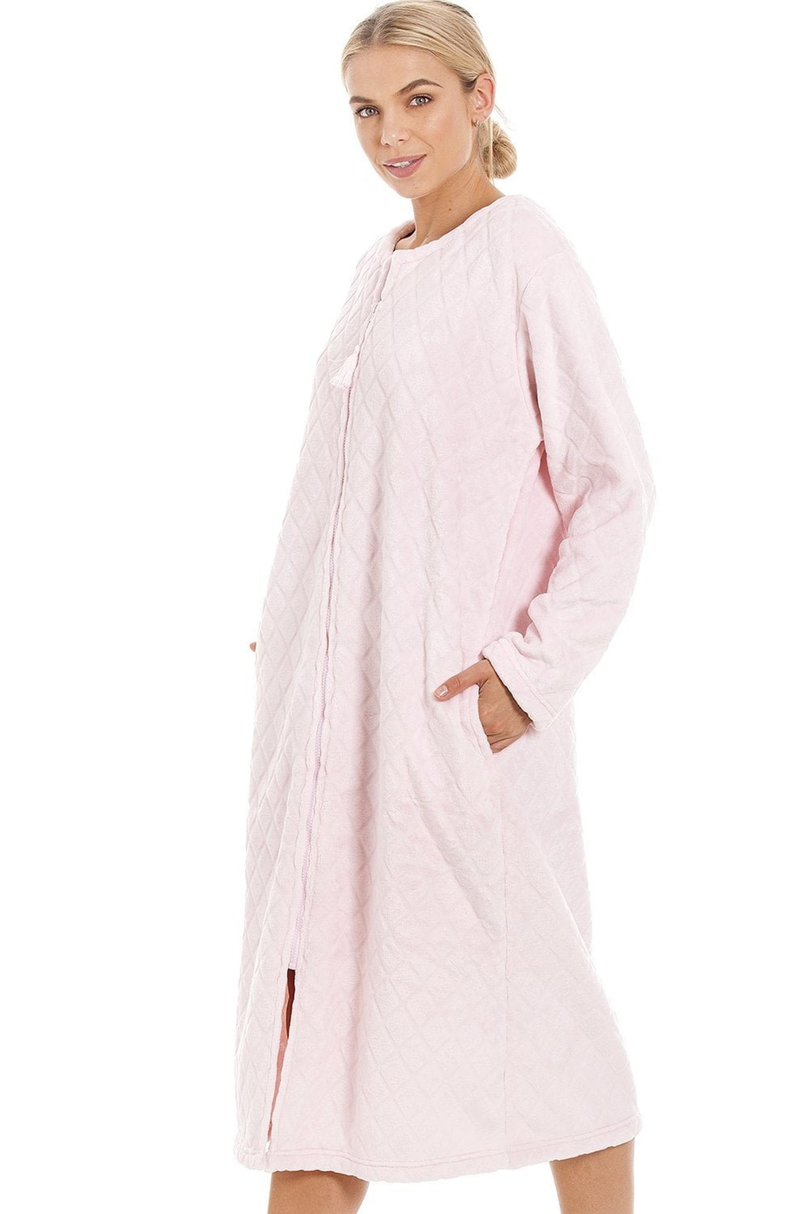 Womens Supersoft Zip up Diamond Print Housecoat - Etsy