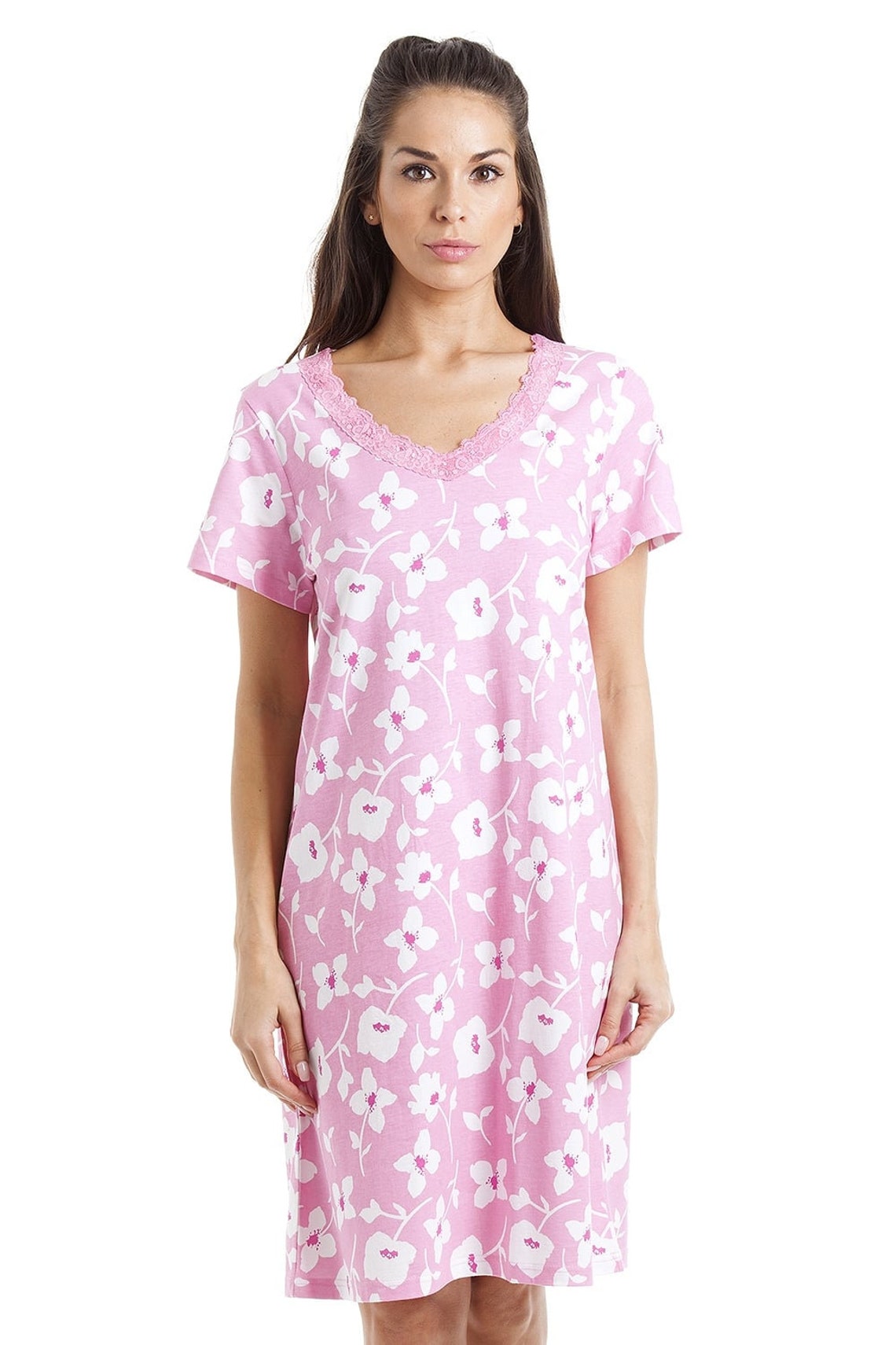 Womens Floral Print Cotton Nightdress - Etsy