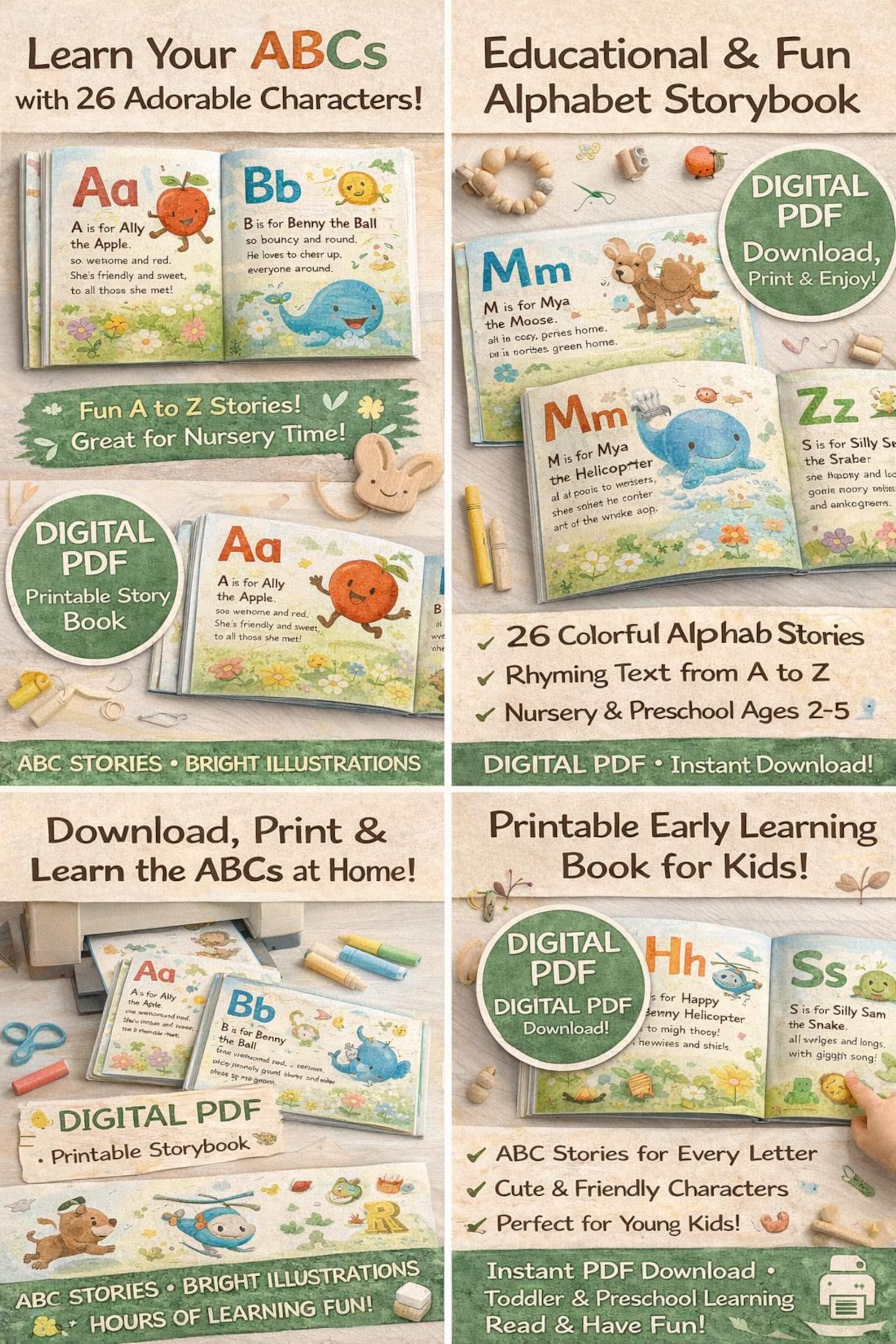 My ABCD Adventure | A to Z Alphabet Storybook for Kids | Printable ABC ...