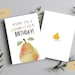 Wishing You a Pear-fect Birthday Card, Printable Pun Birthday Card ...