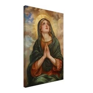 Pre-raphaelite Virgin Mary Painting Print on Canvas Christian Wall Art ...
