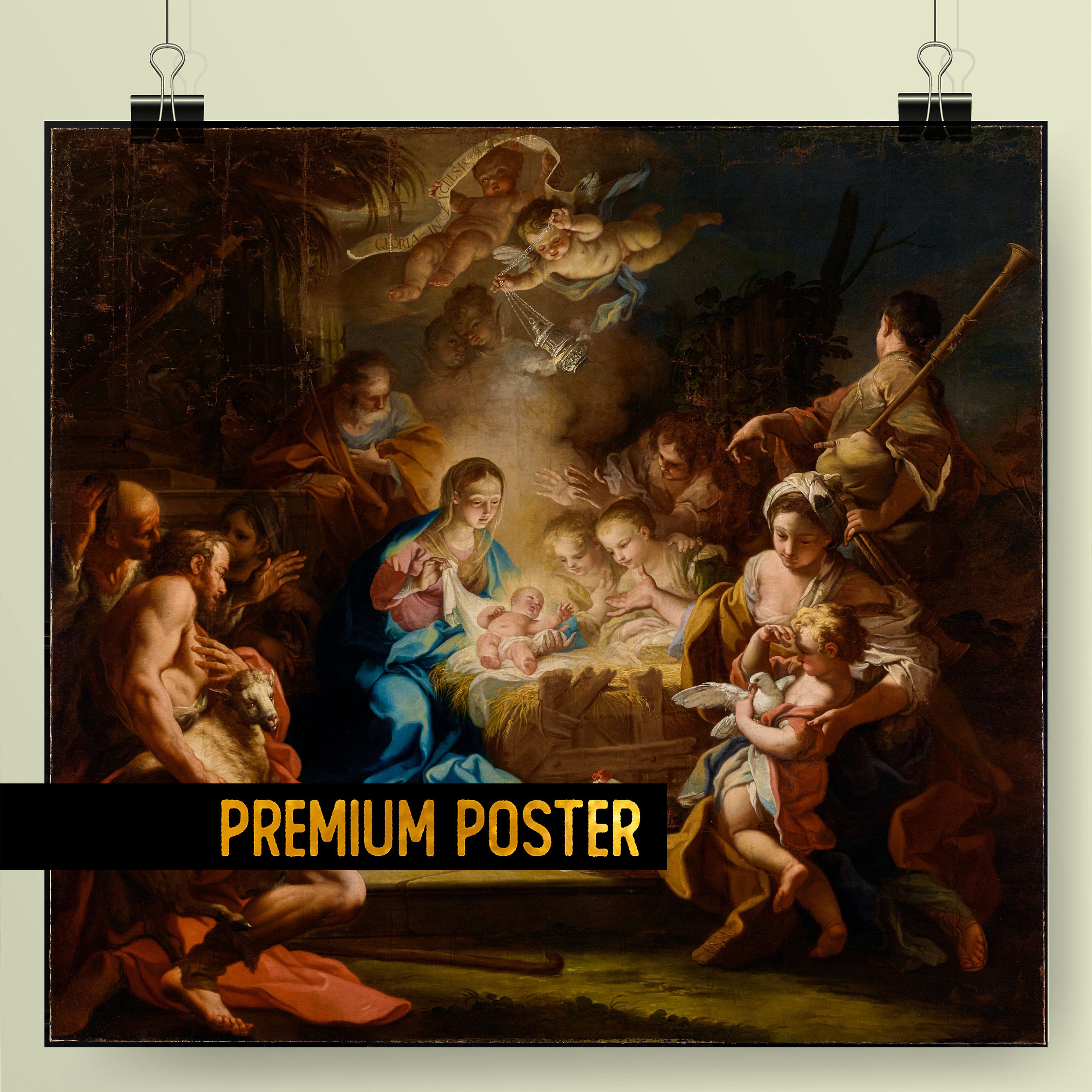 Nativity Scene Baroque Art Poster 18th Century Famous Painting ...