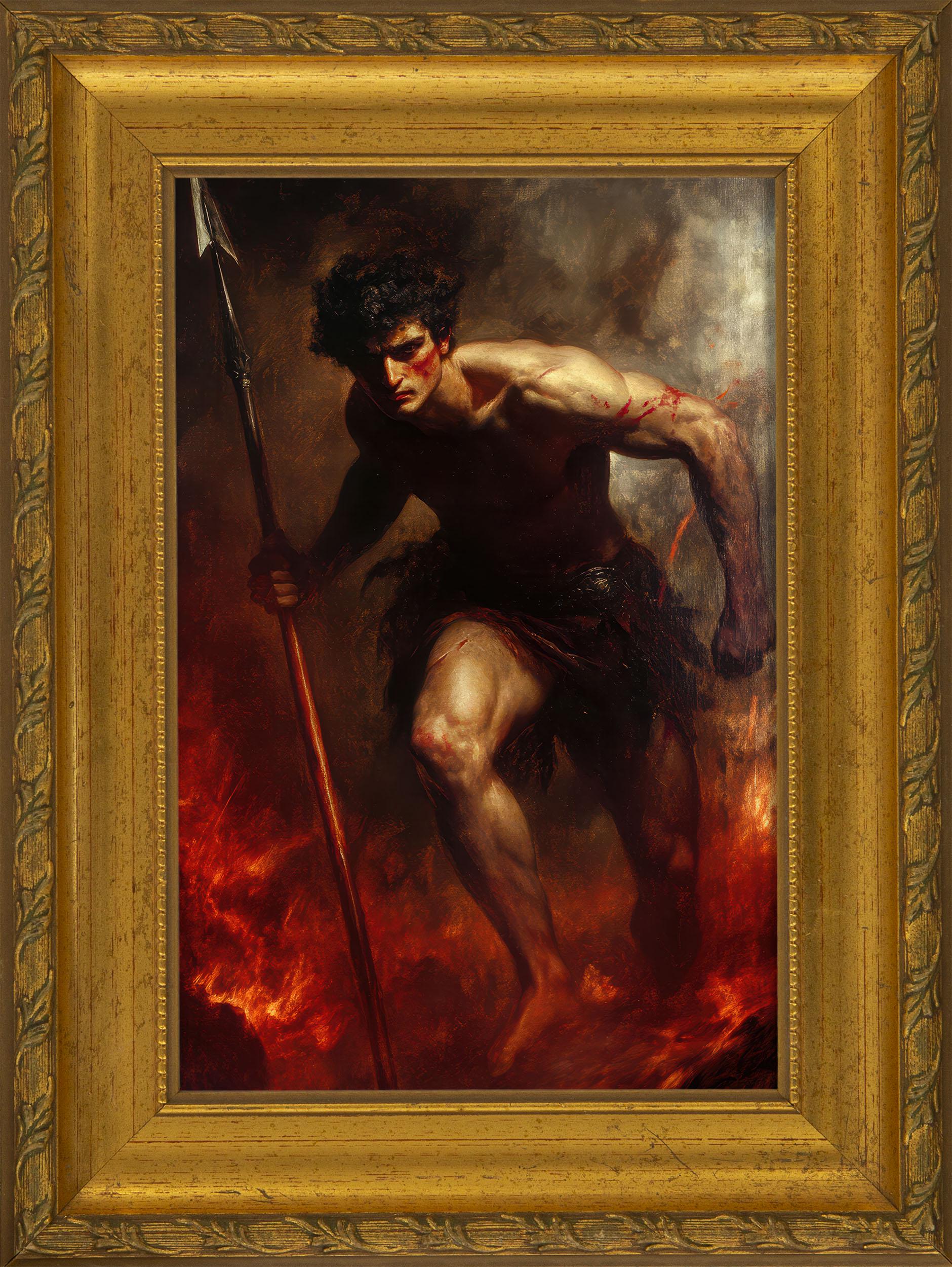 Ares God of War Poster, Epic Greek God Ares in Battle, Spartan Battle ...