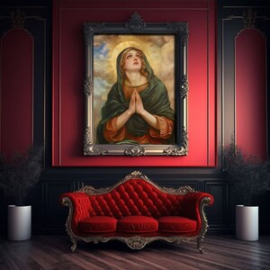 Pre-raphaelite Virgin Mary Painting Poster - Exquisite Christian Wall ...