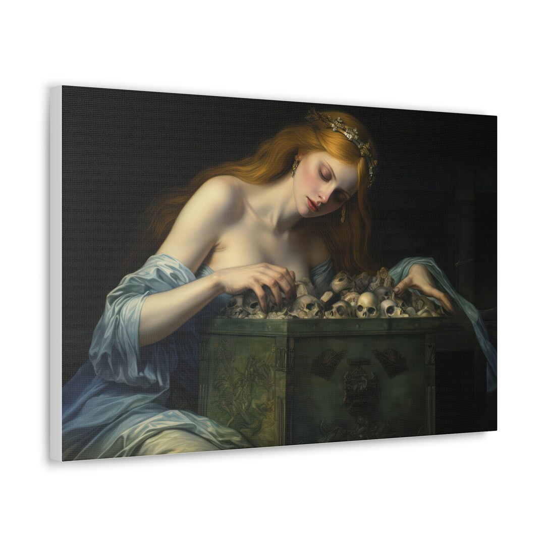 Mythology Canvas Pandora's Box Myth Pandora Wall Art Digital Painting ...