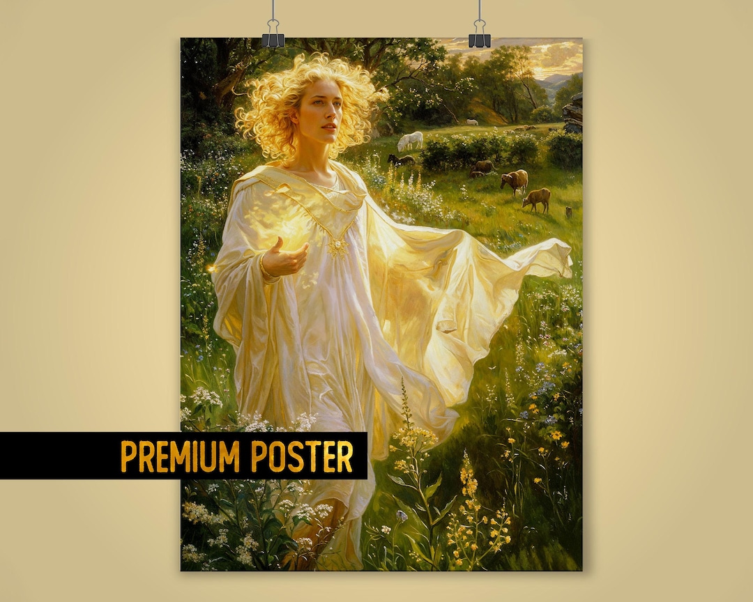 Baldr Poster – Norse God of Light, Beauty, Youth, and Love - Radiant ...