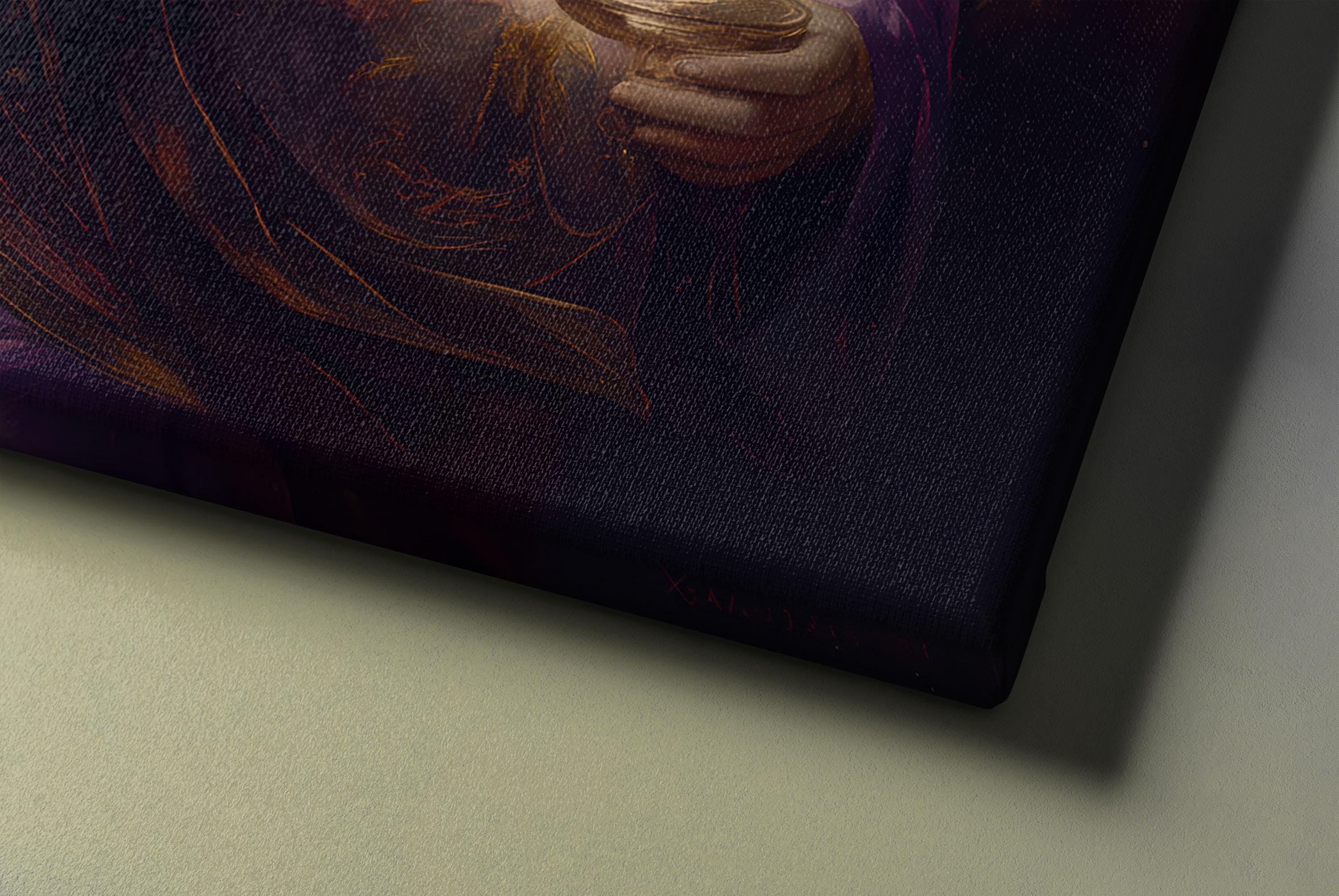 Enchanting Archangel Zadkiel Canvas, Angel of Mercy Renaissance Style ...