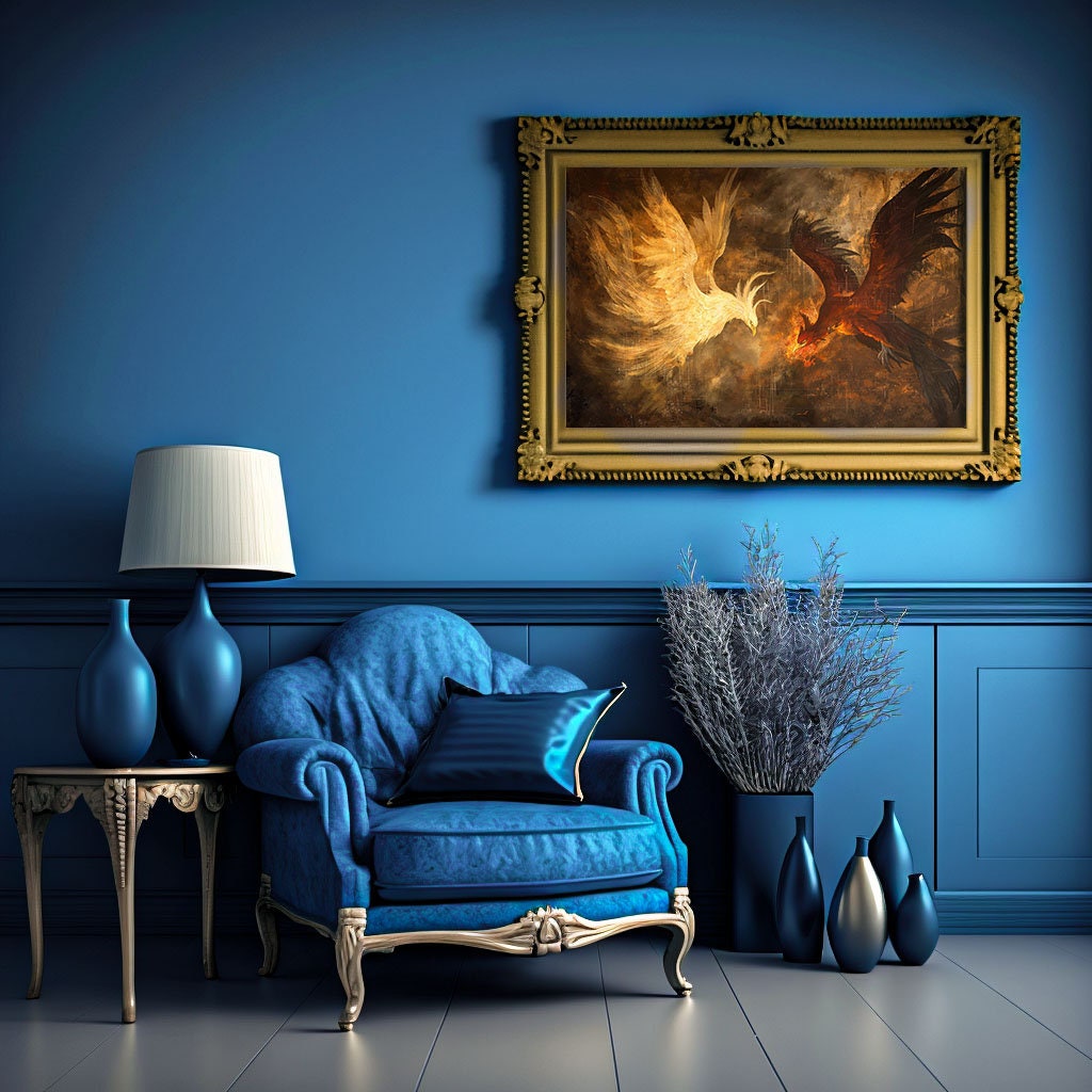 Phoenix Battle Art Medieval War & Mythology Artwork Phoenix Vs Firebird ...