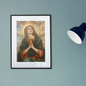 Pre-raphaelite Virgin Mary Painting Poster - Exquisite Christian Wall ...