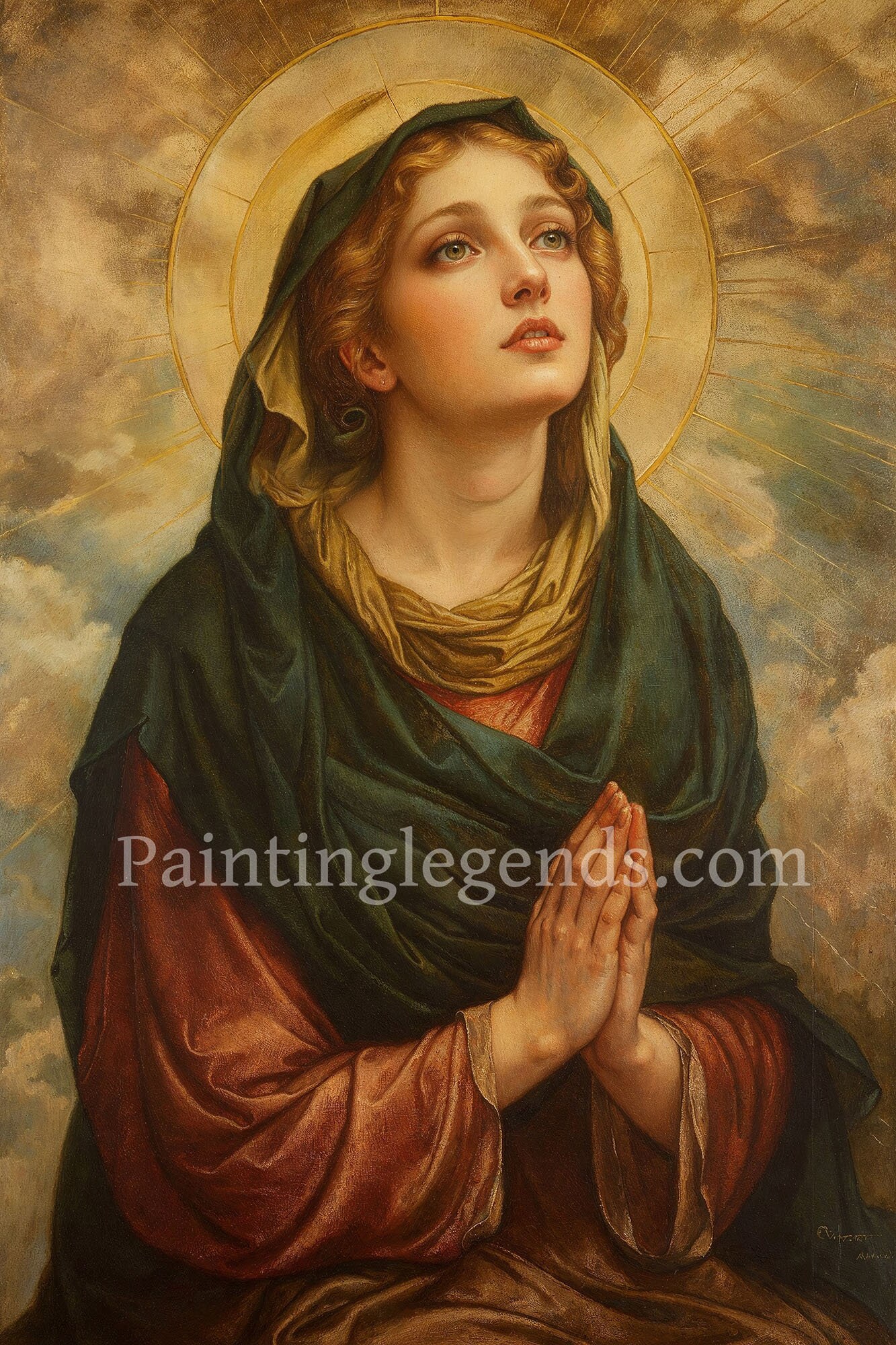 Pre-raphaelite Virgin Mary Painting Canvas Art, Classic Religious ...