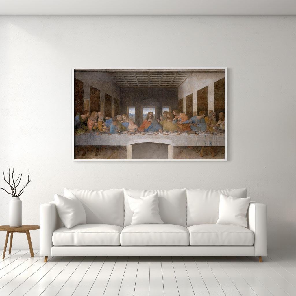 The Last Supper Restored Canvas - Leonardo Da Vinci’s Biblical ...