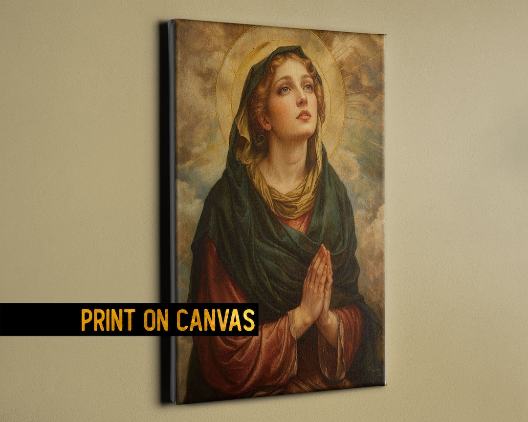 Pre-raphaelite Virgin Mary Painting Canvas Art, Classic Religious ...