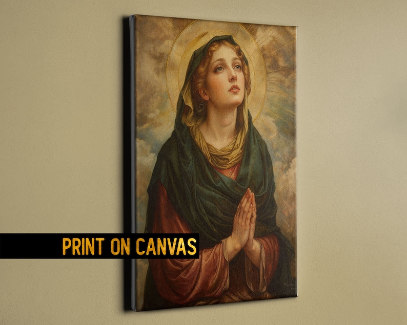 Pre-raphaelite Virgin Mary Painting Canvas Art, Classic Religious ...