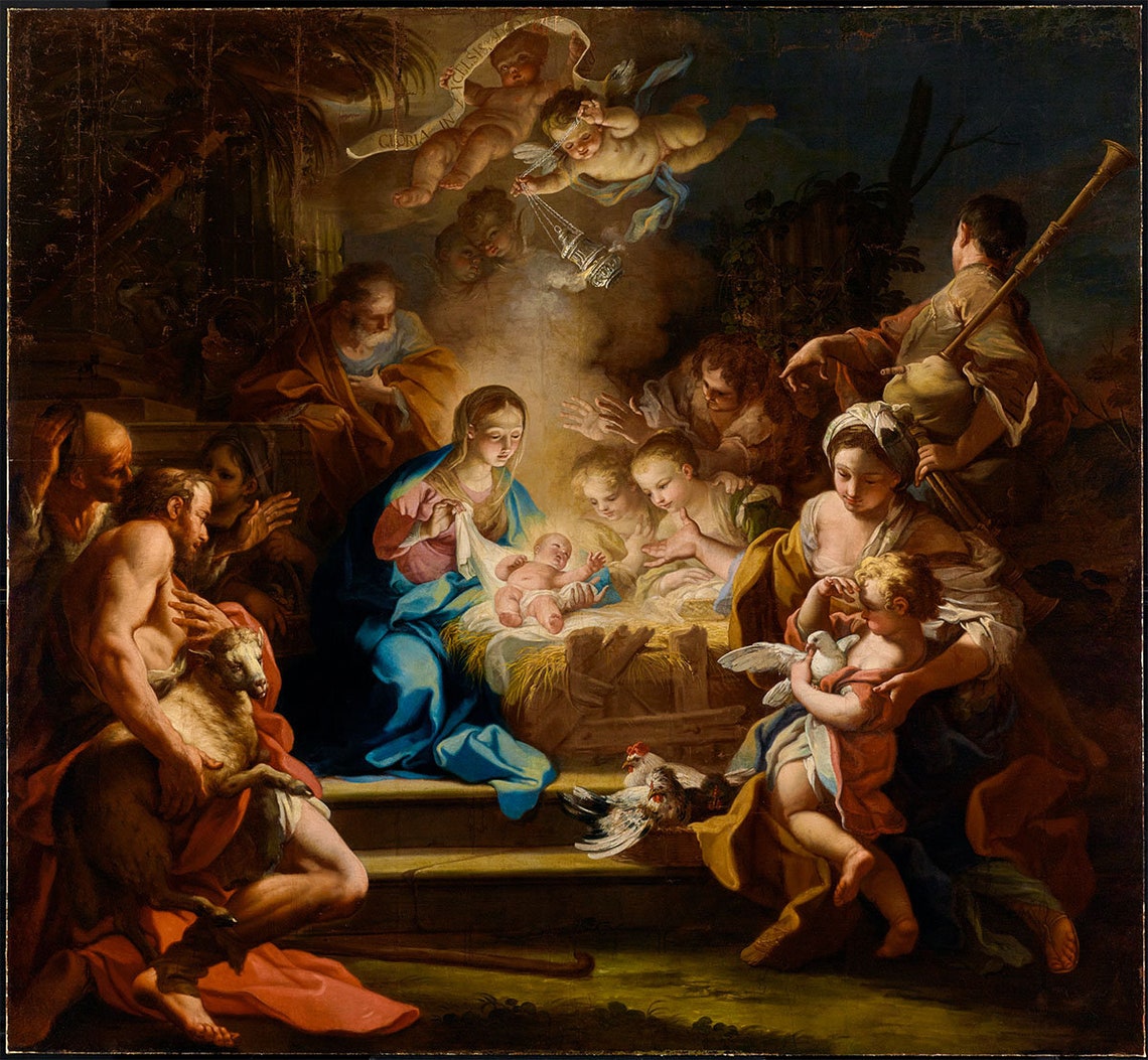 Nativity Scene Baroque Art Poster 18th Century Famous Painting ...