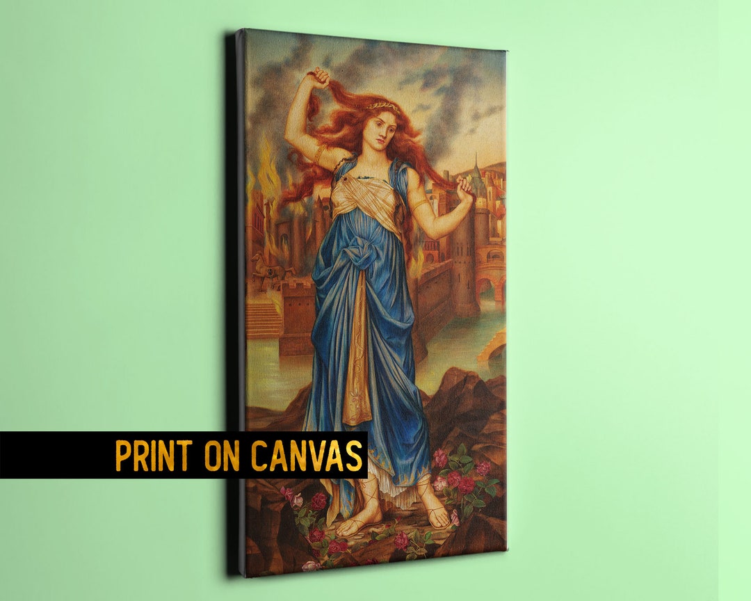 Cassandra by Evelyn De Morgan Canvas Print | Greek Mythology Art ...