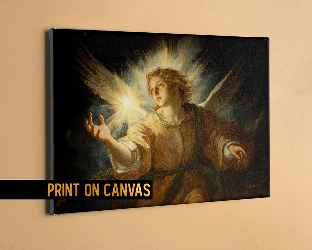 Magnificent Archangel Remiel Baroque Canvas, the Angel of Hope ...