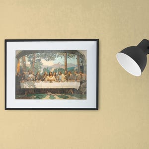 The Last Supper Fine Art Poster, Jesus and Apostles Painting, Classic ...