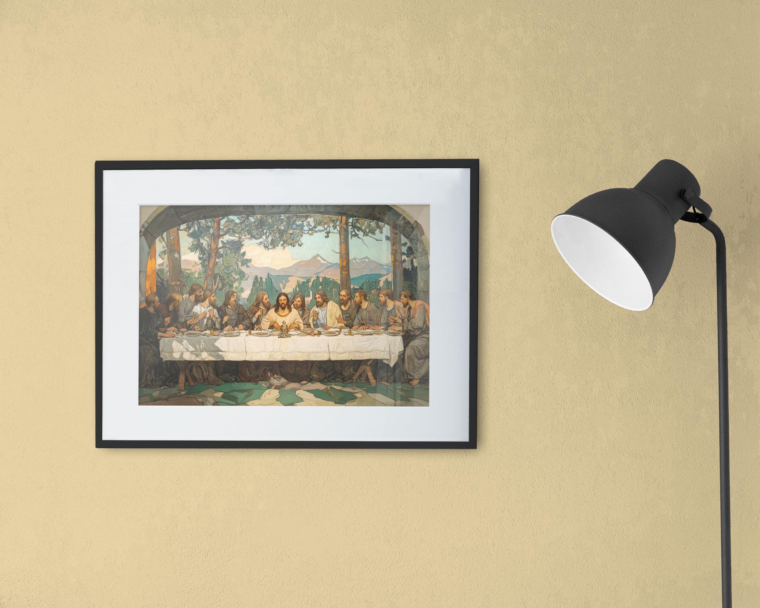 The Last Supper Fine Art Poster, Jesus and Apostles Painting, Classic ...