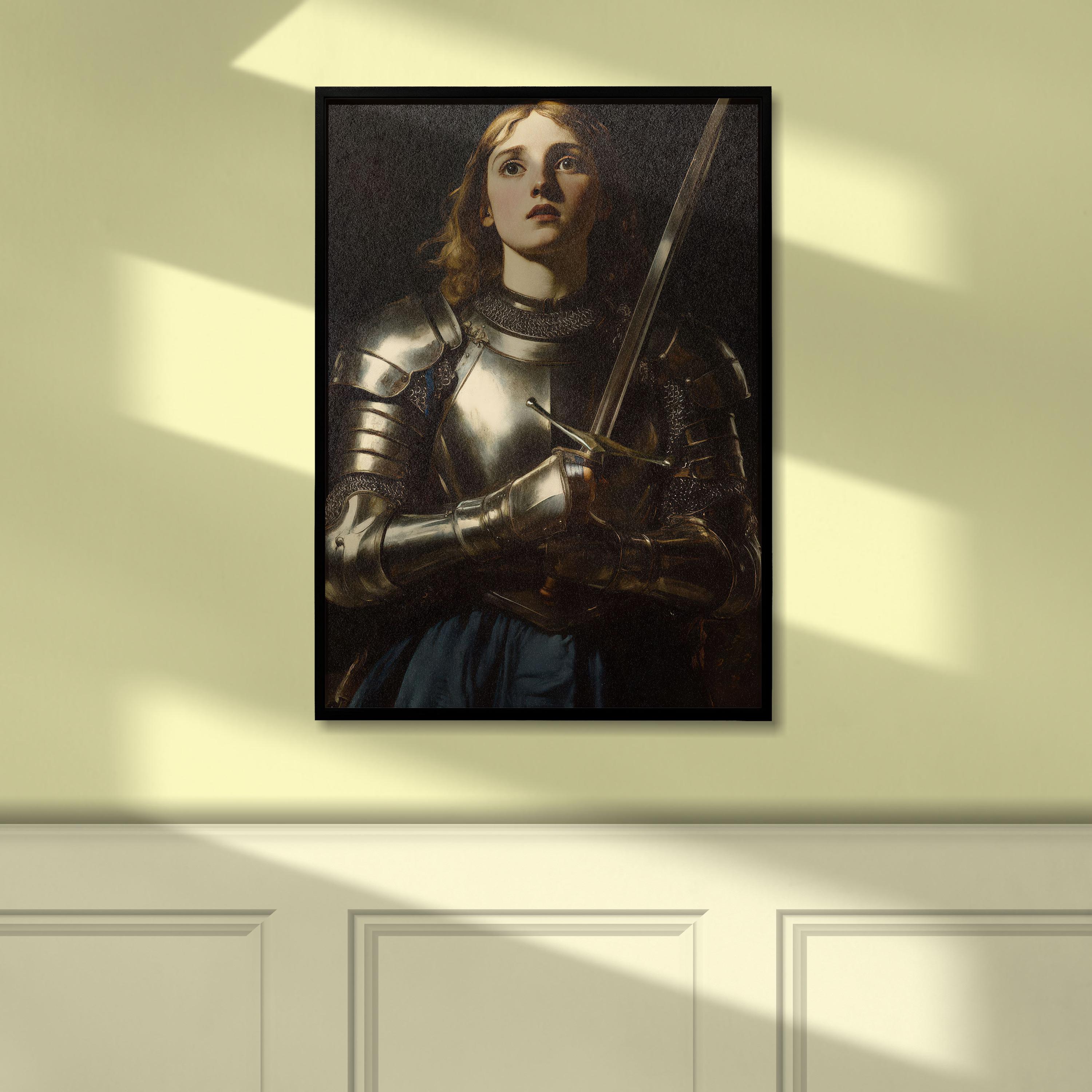 Stunning Joan of Arc Portrait in Caravaggio Style Poster, Italian ...