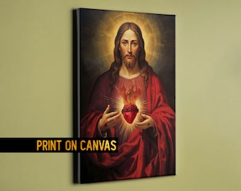Sacred Heart of Jesus Art Poster Print Reproduction - Etsy Ireland