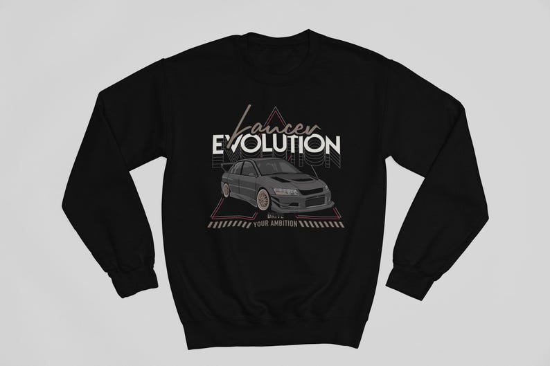 Mitsubishi Lancer Evolution EVO 8 T-shirt Long Sleeve Hoodie Sweatshirt ...