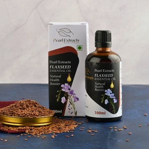 Organic Flaxseed Essential Oil, 100% Pure Linum Usitatissimum, All ...