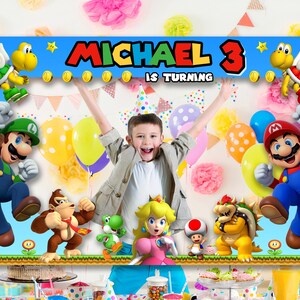 Super Mario Bros Photo Booth Frame, Super Mario Photo Booth Frame ...