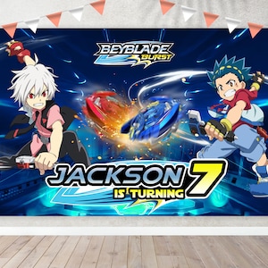 Beyblade Birthday Backdrop, Beyblade Birthday Banner, Beyblade Birthday ...